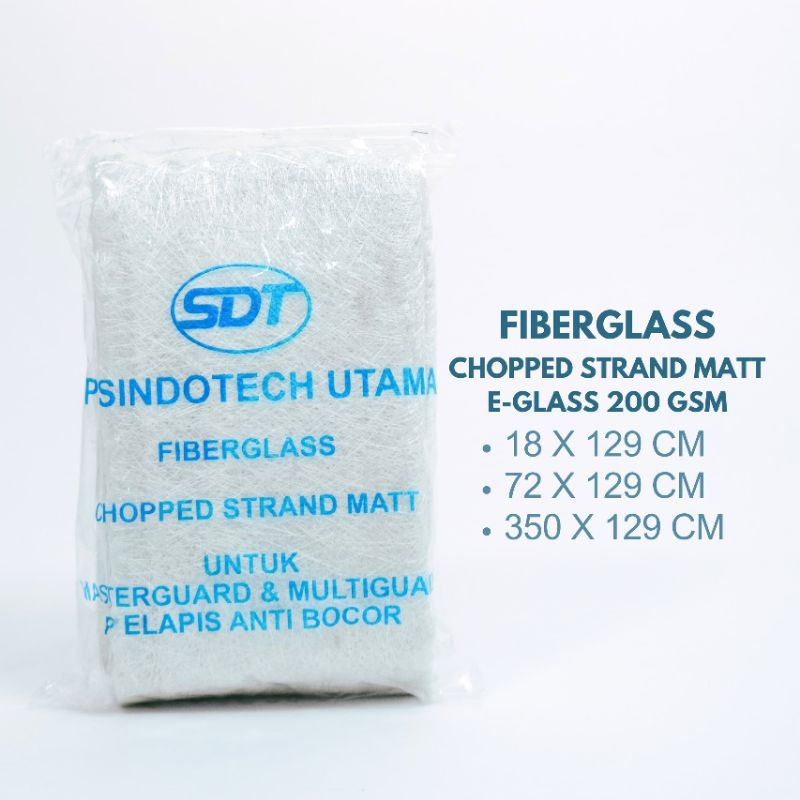 Jual Serat Fiber Anti Bocor FIBERGLASS CHOPPED STRAND MATT E-GLASS 200 ...