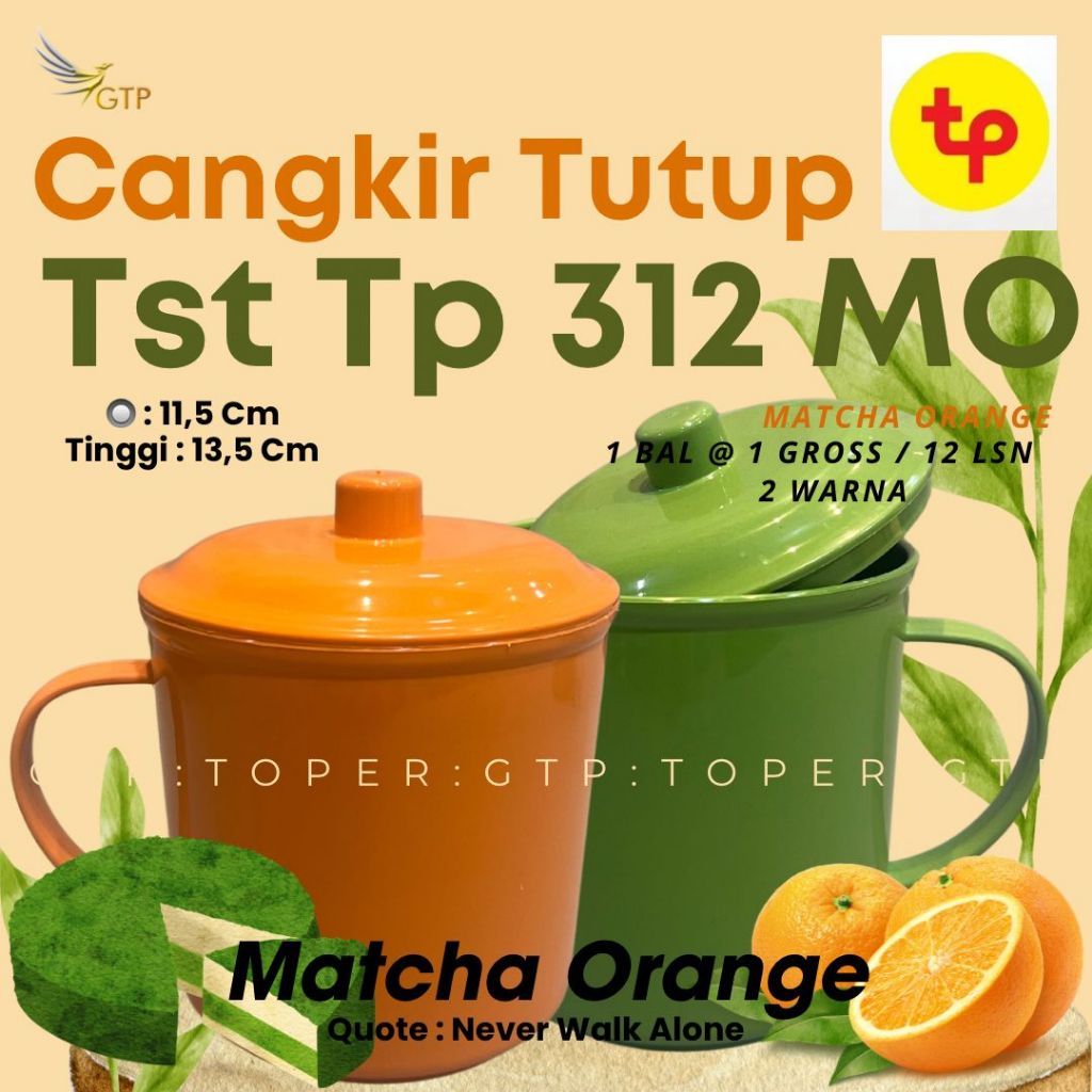 Jual GELAS CANGKIR TST TP 312 MO (D: 11,5 CM, T: 13,5 CM) TUTUP WARNA ...