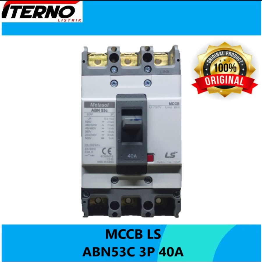 Jual MCCB ABN53C 3P 40A LS Metasol ABN 53C | Shopee Indonesia
