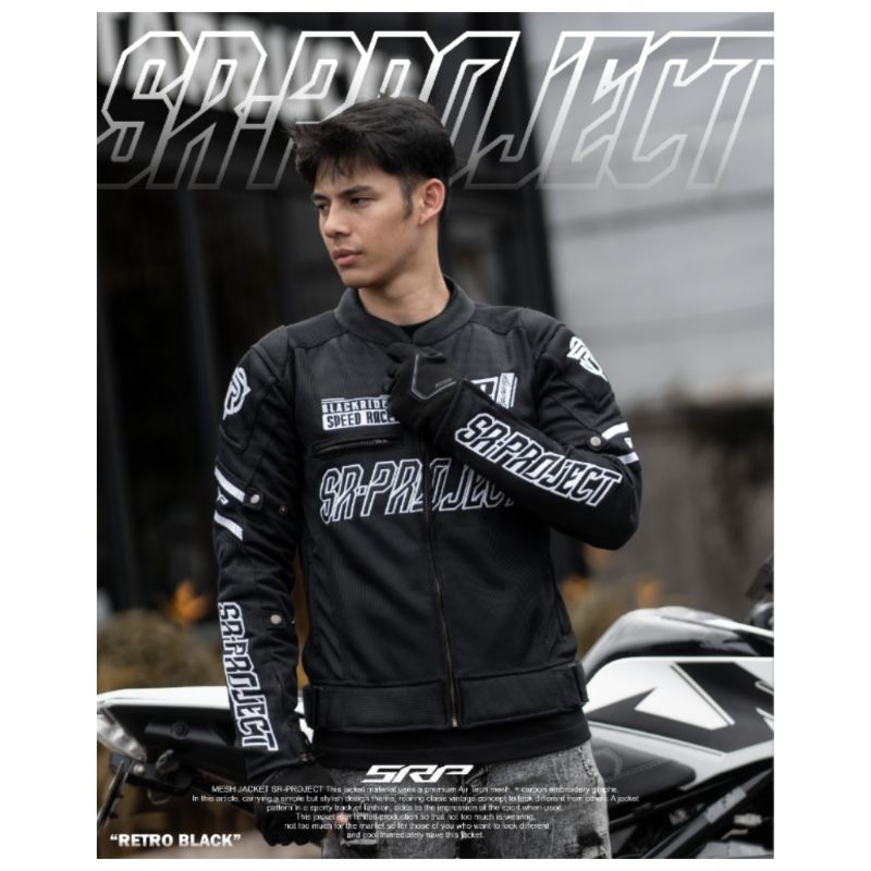 Jual JAKET MESH SR-PROJECT RETRO Black | Shopee Indonesia