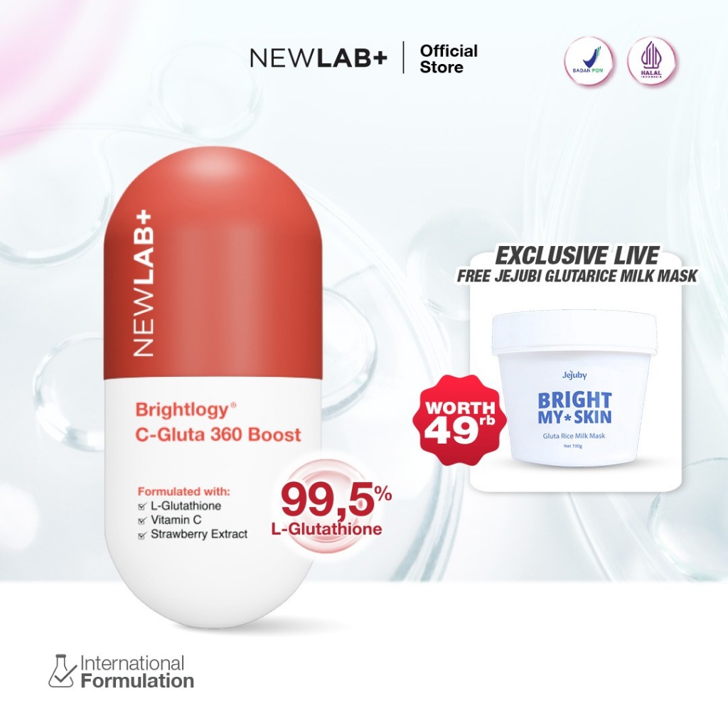 Jual [SPECIAL LIVE FREE GIFT] NEWLAB Brightlogy C-Gluta 360 Boost ...