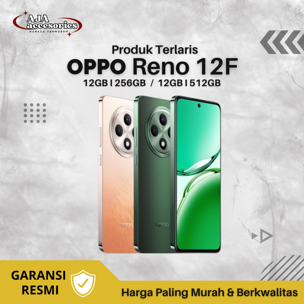 Jual Oppo Reno 12F Ram 12/512GB | 12/256GB Original Garansi Resmi Oppo ...