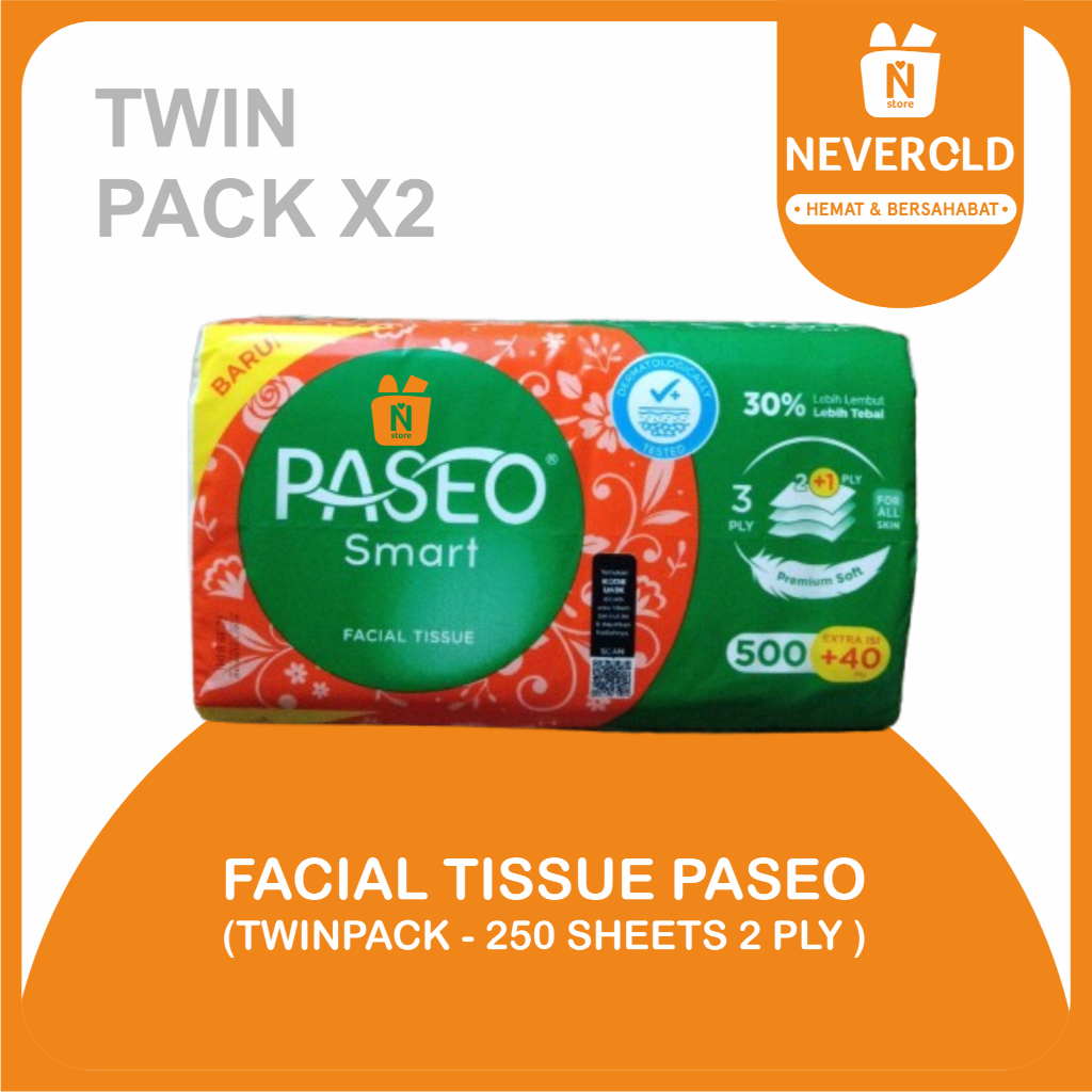 Jual FACIAL TISUE PASEO 250 SHEET 2PLY (TWINPACK) | Shopee Indonesia