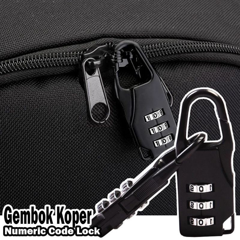 Jual Gembok Koper Numeric Code Lock Plastik | Shopee Indonesia