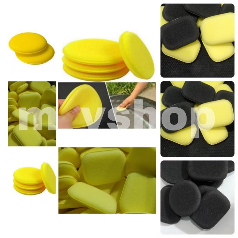 Jual busa pad spon pad applicator hitam kuning pad busa poles busa ...