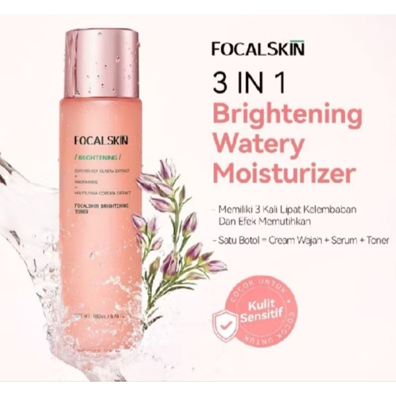 Jual Focal skin 3 in 1 Brightening Watery Moisturzer Serum Toner 100 ml ...