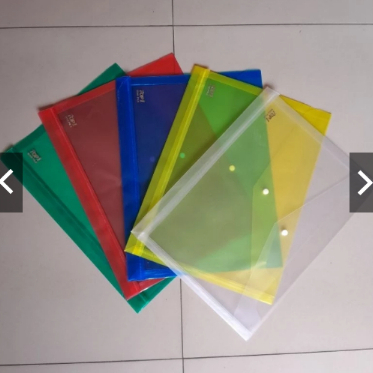 Jual 1 pak isi 12 pcs Map Plastik Kancing Map Transaparan Polos MURAH ...