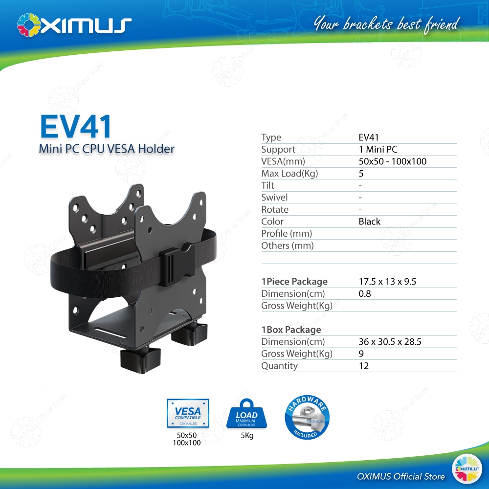 Jual Bracket Mini PC CPU Holder Oximus EV41 Vesa Holder Pole Holder ...