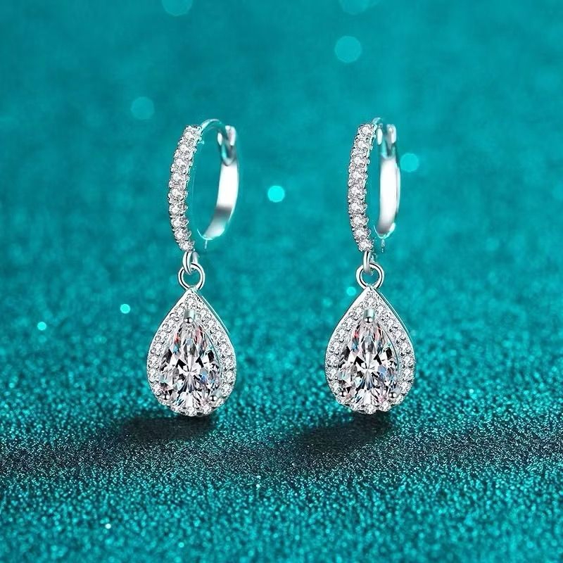 Jual Anting Moissanite Anting Wanita Bentuk Tetesan Baru Gaya Anting ...