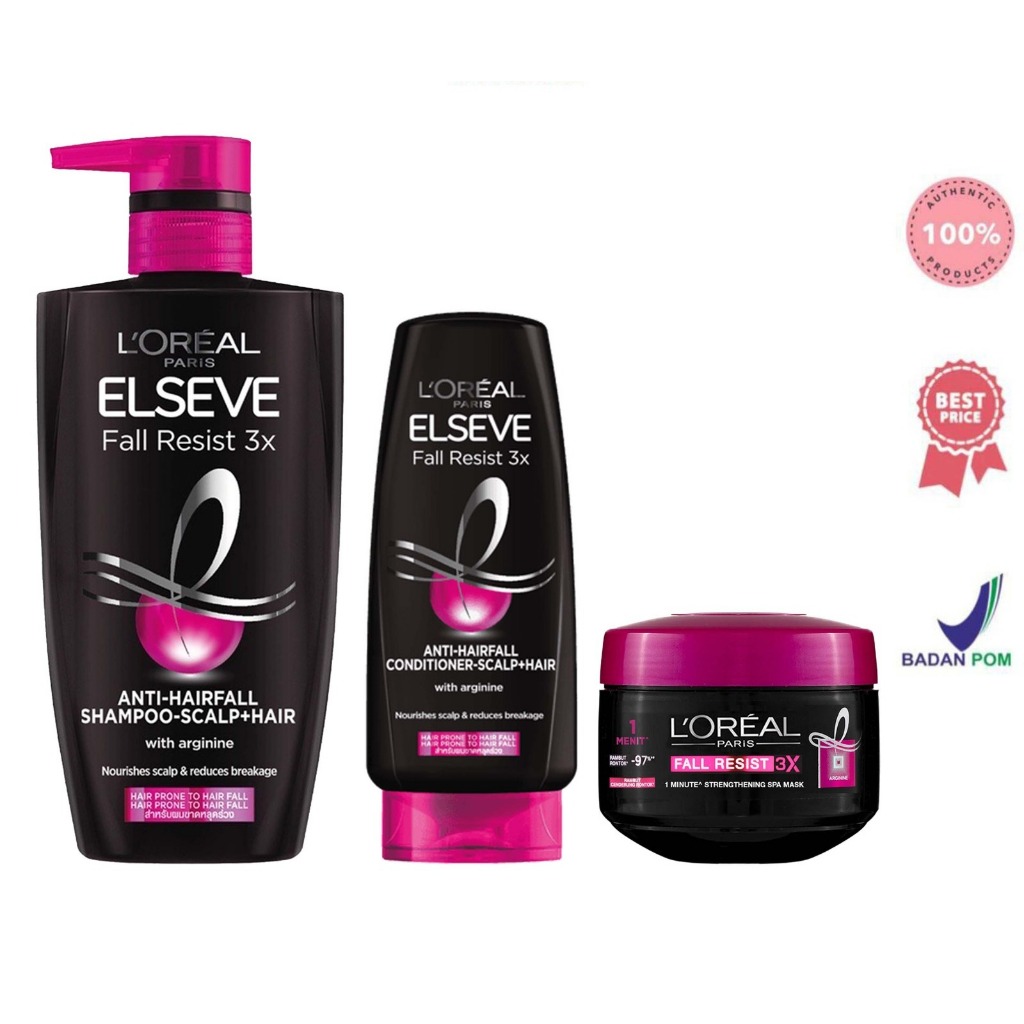 Jual LOREAL PARIS Fall Resist 3x Anti Hairfall - Shampoo | Conditioner ...