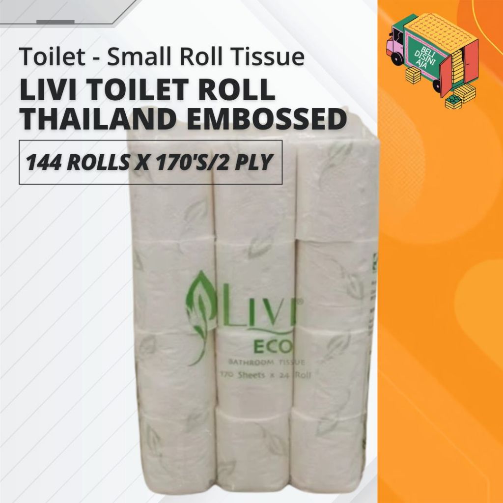 Jual Tisu Toilet - Small Roll Tissue LIVI toilet roll thailand embossed ...