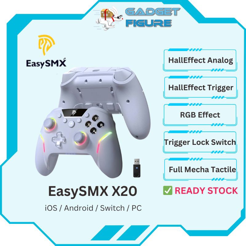 Jual EasySMX X20 Gamepad Controller Hall Effect Joystick Full ...