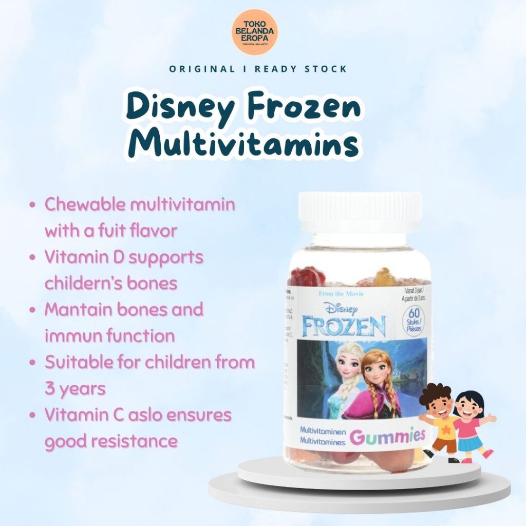 Jual [ORIGINAL Belanda] Disney - Multivitamin Gummies 60 Stuks ( FROZEN ...