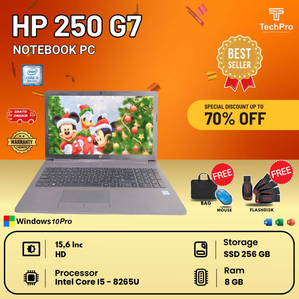 Jual Laptop HP ProBook 250 G7 15.6 - i5 Gen 7 Ram 8 ssd 256 | Shopee ...