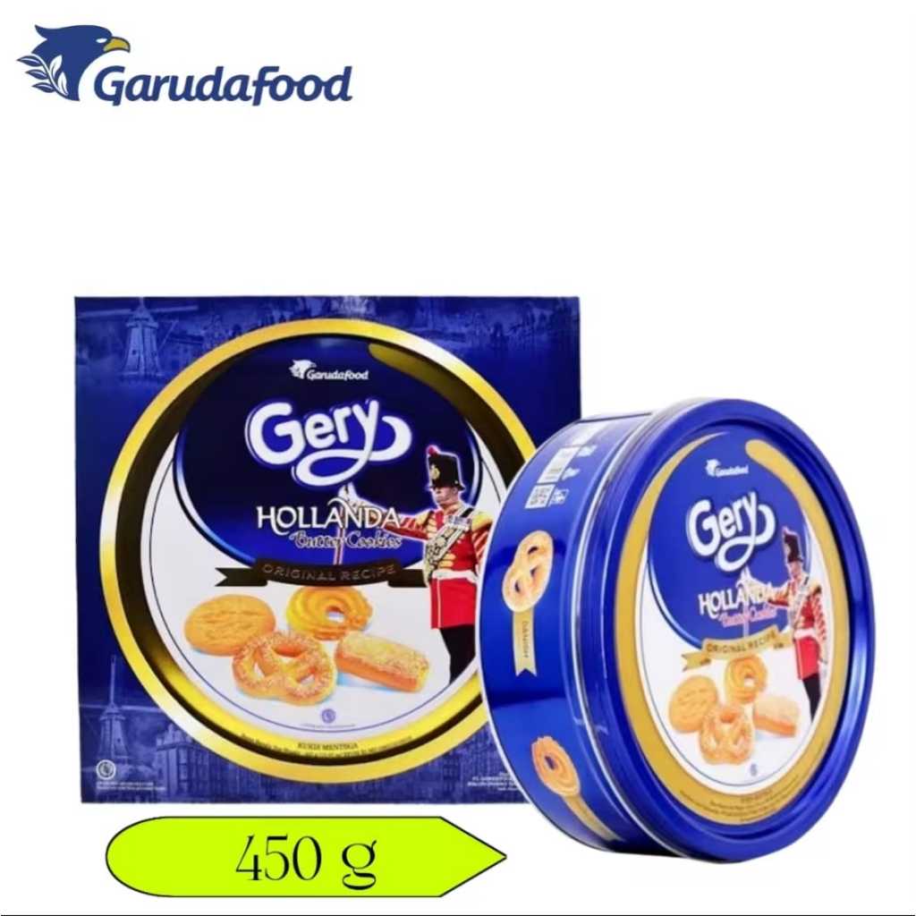 Jual Gery butter cookies flavor original kemasan kaleng 450gr | Shopee ...