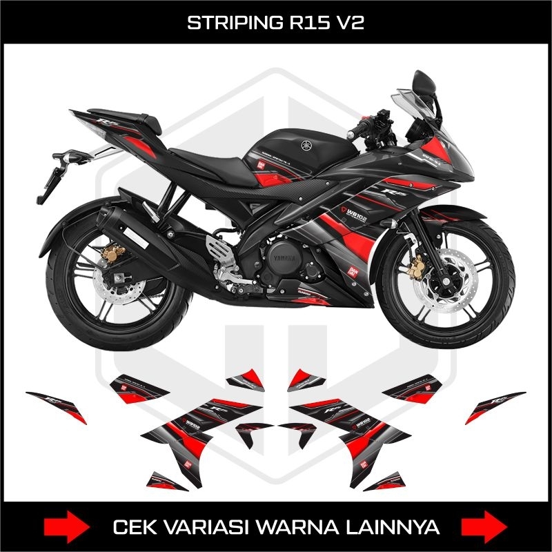 Jual Striping R15 V2 Motor Sepeda / Stiker List Body R15 V2 Grapis 005 ...