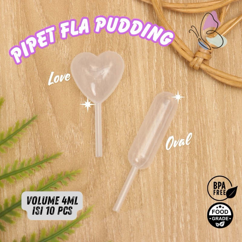 Jual LKL - [ISI 10 PCS] Pipet Fla Pudding Mini Bahan Plastik Ukuran 4ml ...