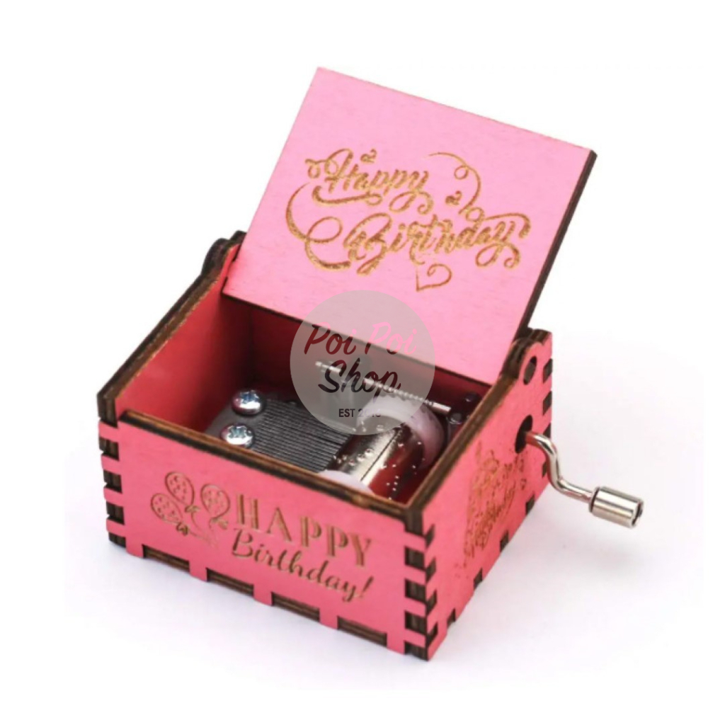 Jual Kotak Musik Putar Kayu Selamat Ulang Tahun Happy Birthday Music ...