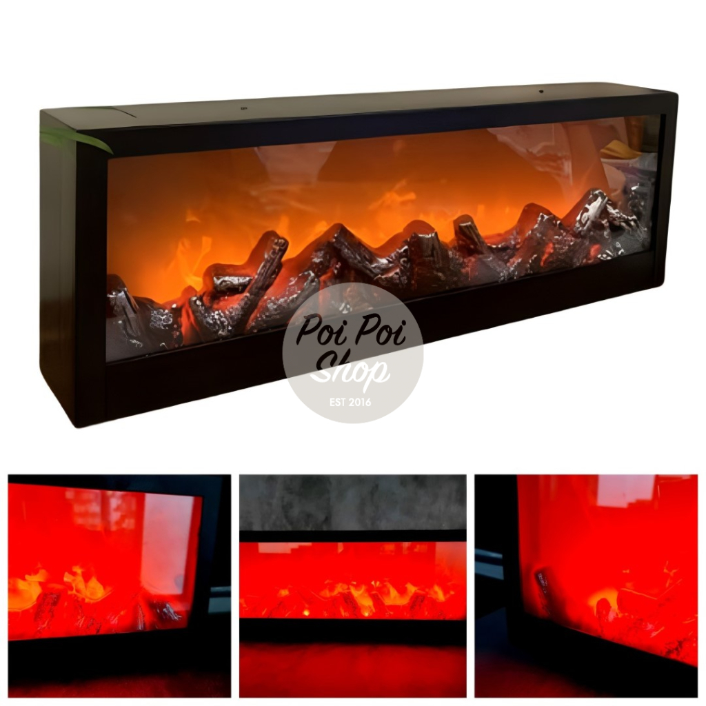 Jual Lampu Dekor LED Fireplace Minimalis Api Unggun Tungku Api Panjang ...
