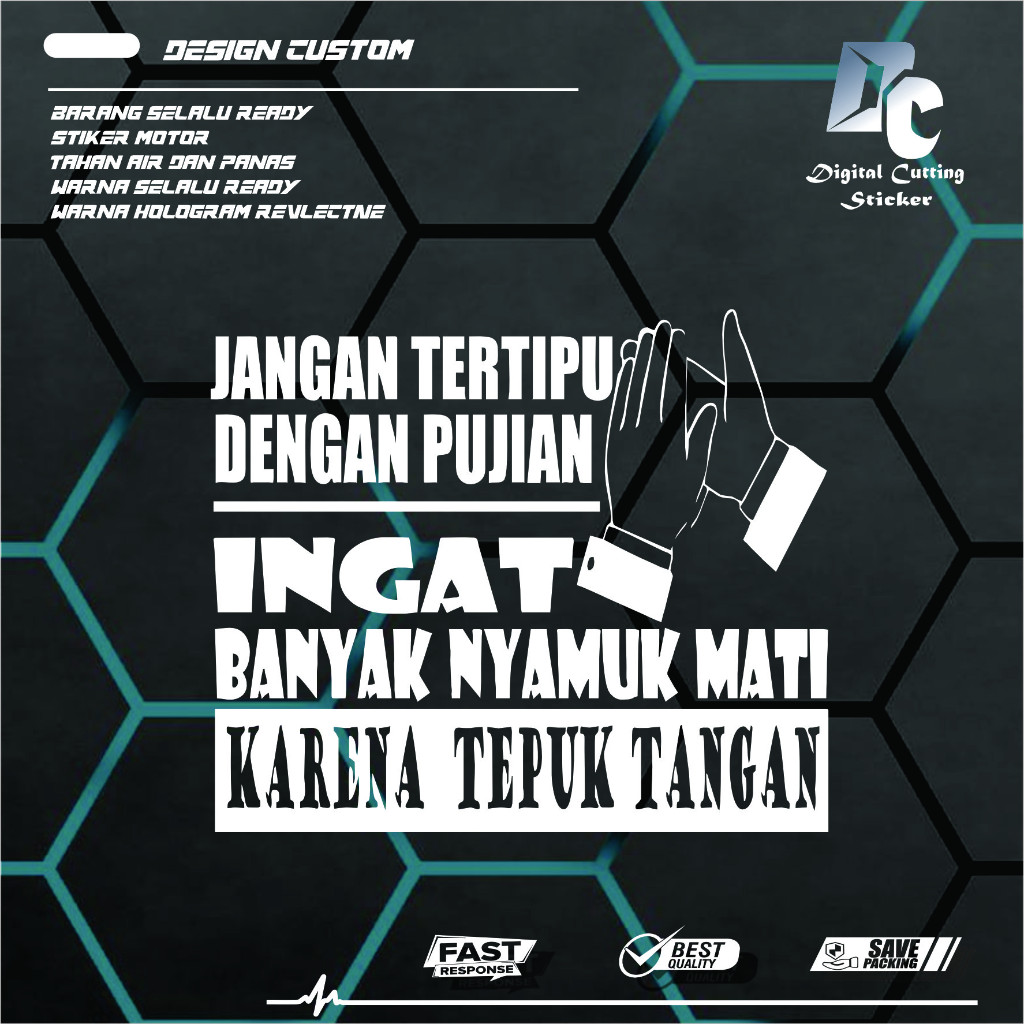 Jual COD Cutting Sticker Mobil Tulisan Kata -kata jangan tertipu dengan ...