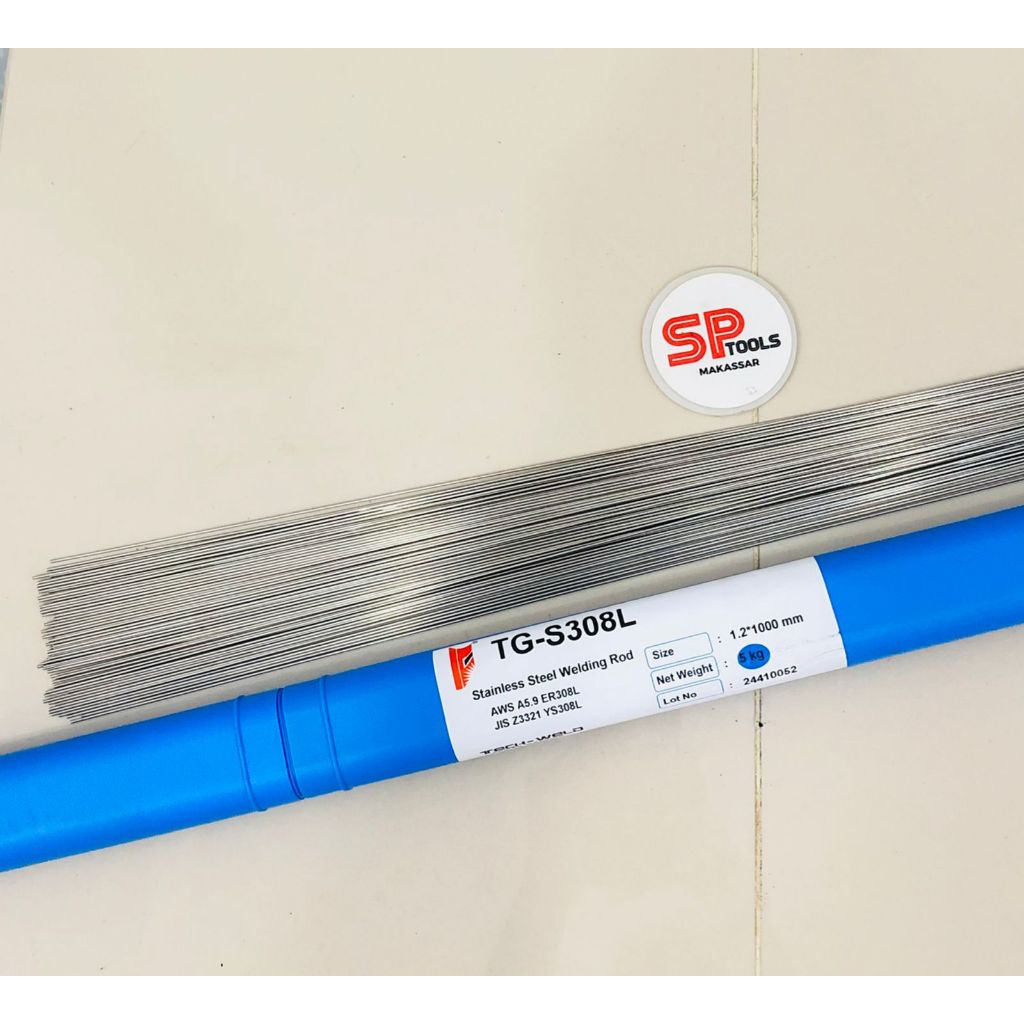 Jual KAWAT LAS TIG ARGON STAINLESS WELDING ROD TECHWELD 1.2MM X 100CM 1 METER TG-S308L | Shopee ...