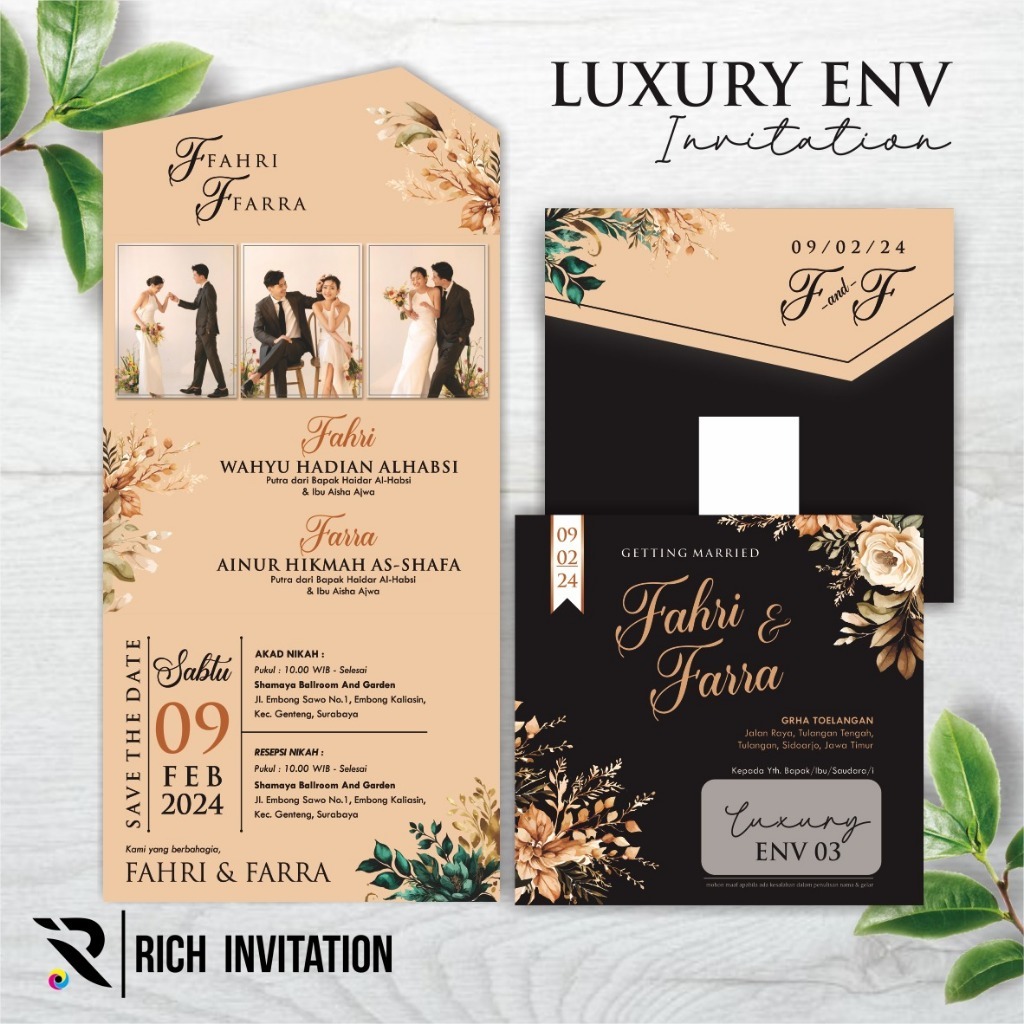 Jual UNDANGAN PERNIKAHAN FOTO GLOSSY FULL COLOUR - LUXURY ENVELOPE ...