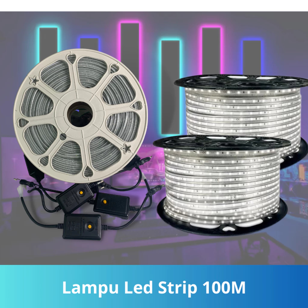 Jual LAMPU LED STRIP SELANG SMD 2835 100 METER 220 VOLT / LED DEKORASI ...