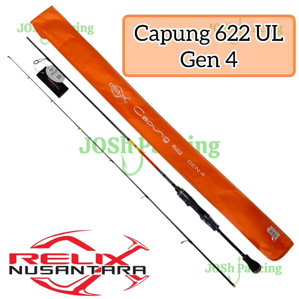 Jual joran capung gen 4 622 UL 1-3lbs relix nusantara 186cm spinning ...