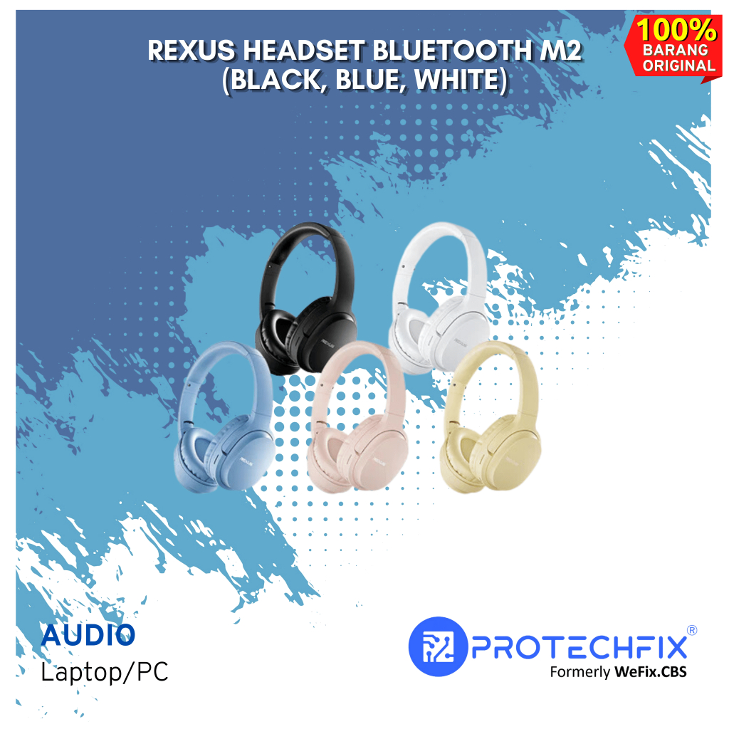 Jual REXUS HEADSET BLUETOOTH M2 (BLACK, BLUE, WHITE) | Shopee Indonesia