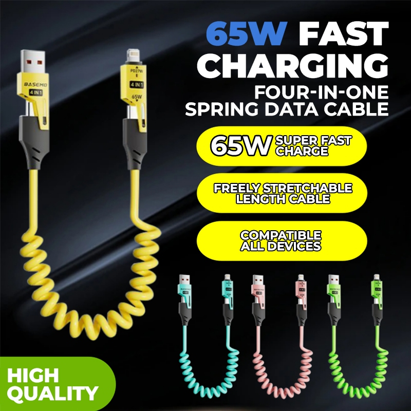 Jual Mochoe COD Kabel Data Spring 4 in1 65W 6A USB Tipe C Pegas Pengisi ...