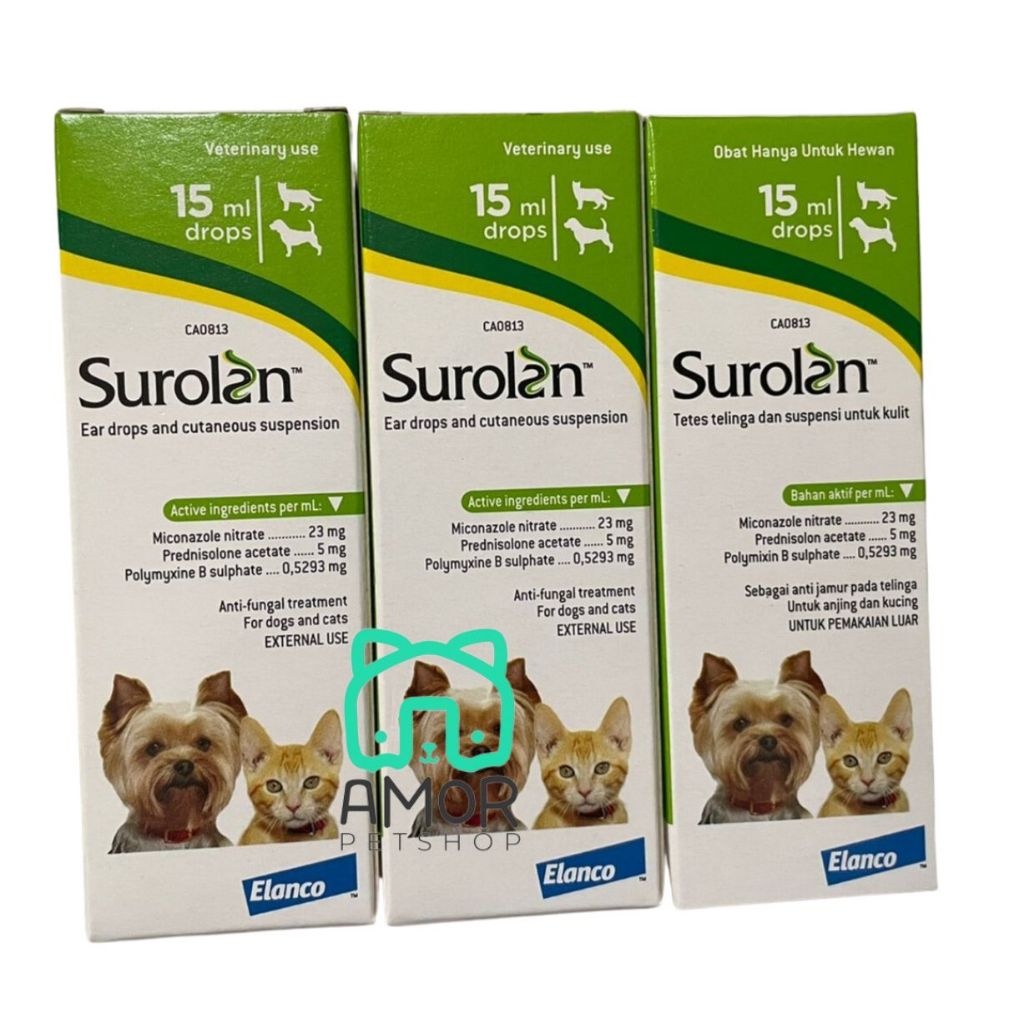 Jual Obat Tetes Telinga Surolan 15 ML Kutu Telinga Anti Jamur Bakteri ...
