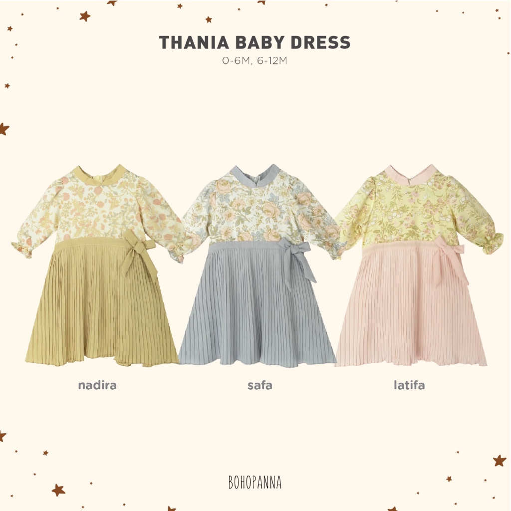 Jual BOHOPANNA - RAYA COLLECTION - THANIA BABY DRESS - Dress Bayi Perempuan - Baju Muslim - Baju ...