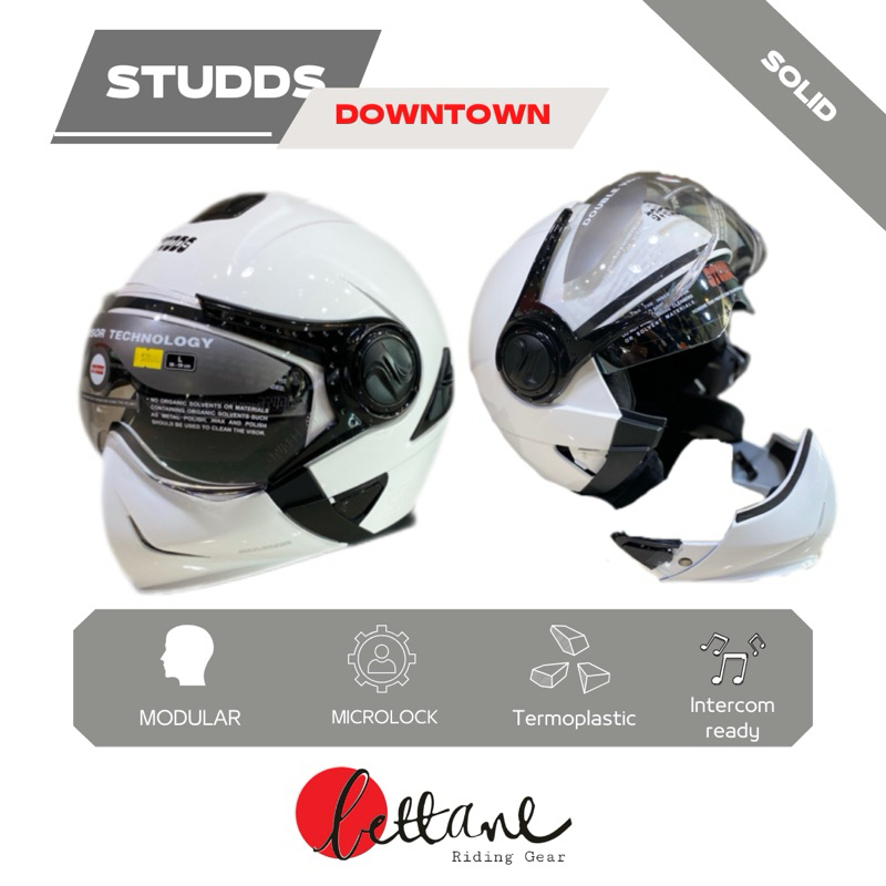 Jual Helm Studds Downtown Fo Flip Off - Modular Classic Helmet - Retro ...