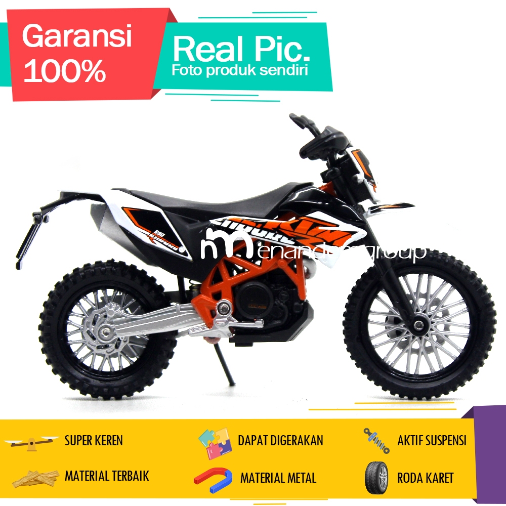 Jual Diecast Miniatur Mainan Motor Trail KTM 690 Enduro R Besi Metal ...