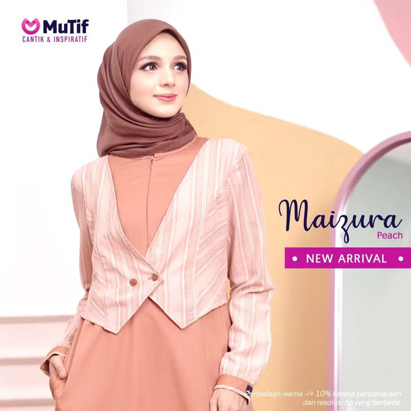 Jual GAMIS MUTIF MAIZURA PEACH KEKINIAN//BUSANA MUSLIM MUTIF | Shopee ...