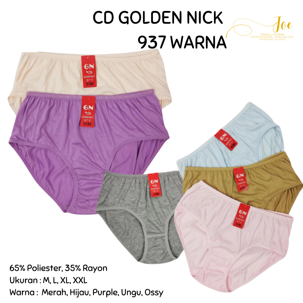 Jual ISI 3 / CD GOLDEN NICK 937 WARNA MUDA / Celana Dalam Perempuan ...