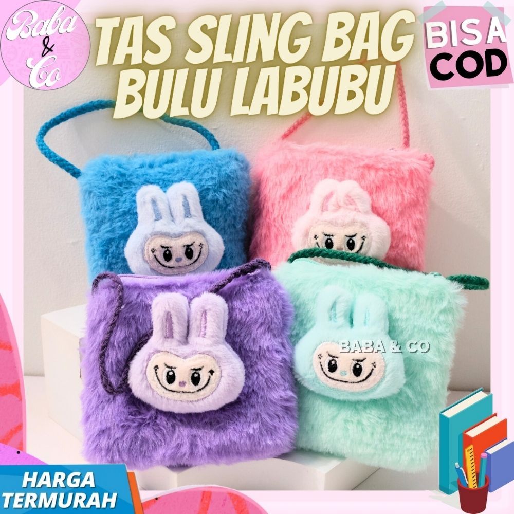 Jual TAS LABUBU SLING BAG BULU TAS SLING BAG LABU LABU LABUBU BULU LUCU ...