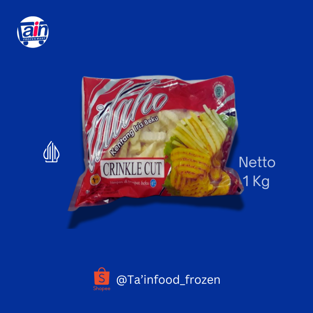 Jual Kentang Goreng Crinkle Cut Idaho Berat 1 kg [HALAL] | Shopee Indonesia
