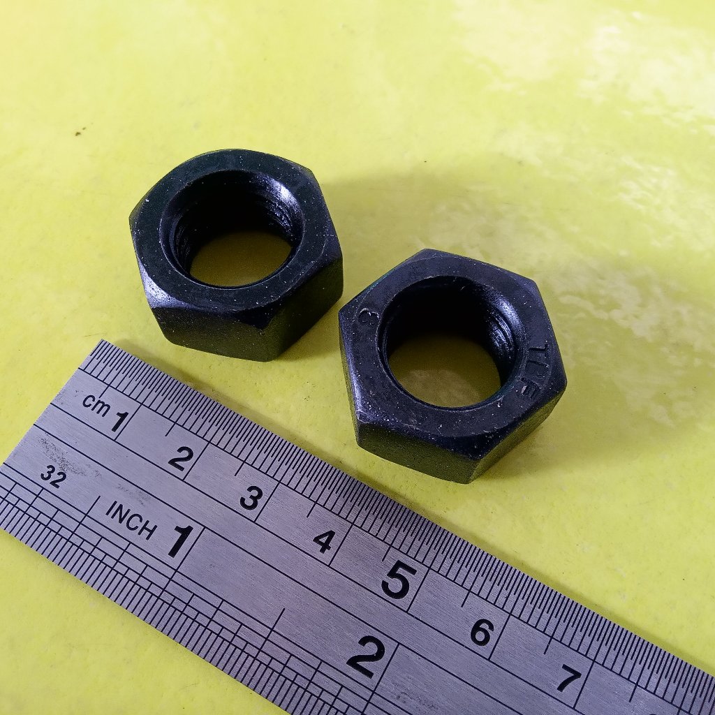 Jual MUR BAJA M16 HITAM / MUR BAUT KUNCI 24 / MUR M16 BAJA / MUR BAJA HTB GRADE 8.8 M16 / NUT ...