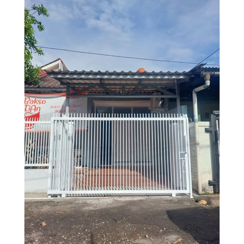 Jual Pagar Rumah Dorong Minimalis Cat Putih | Shopee Indonesia