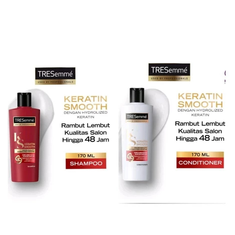 Jual TRESEMME Hair Conditioner - SHAMPO Keratin Smooth Rambut Lembut 48 Jam* w Hydrolyzed ...