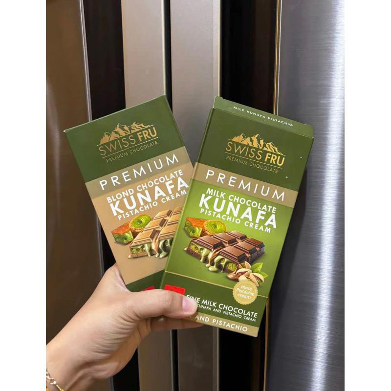 Jual [READY STOCK] Swiss Fru Kunafa Pistachio Chocolate Dubai Coklat Viral Versi Mesir (TIDAK ...