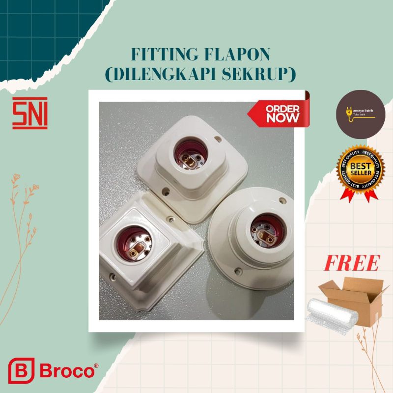 Jual FITTING PLAFON BROCO (SUDAH DILENGKAPI SEKRUP) | Shopee Indonesia