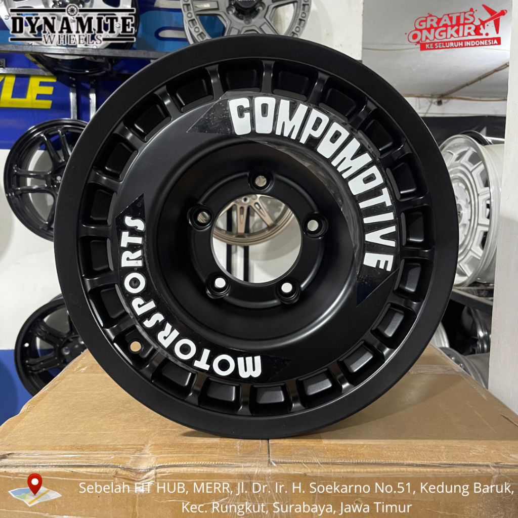 Jual Velg Compomotive r15 Lebar 7 Rata Lubang 5x139 Escudo Jimny Taft ...