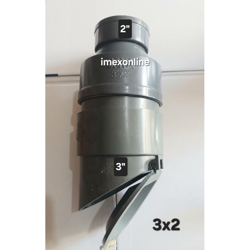 Jual Fitting Pvc Back Flow Valve 3" ×"2" inch - Katup searah | Shopee ...