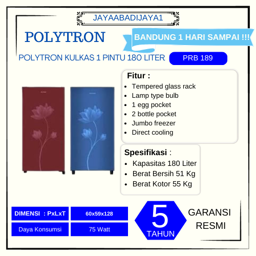 Jual KULKAS 1 PINTU POLYTRON PRB 189/187 POLYTRON PRB189 | Shopee Indonesia