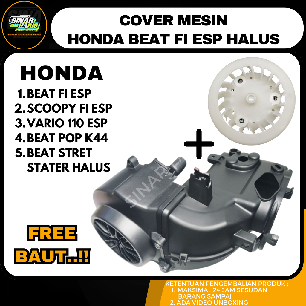 Jual COVER MESIN BEAT FI ESP, SCOPY FI ESP, VARIO 110 ESP, BEAT POP K44 ...