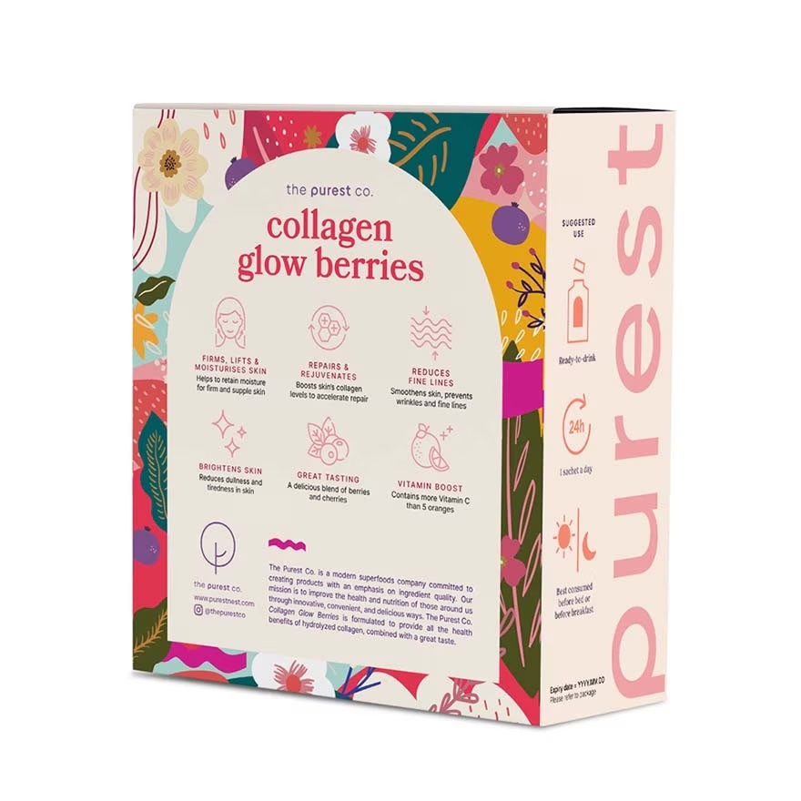Jual THE PUREST CO Collagen Glow Sachet Berries (For Firming + Lifting ...
