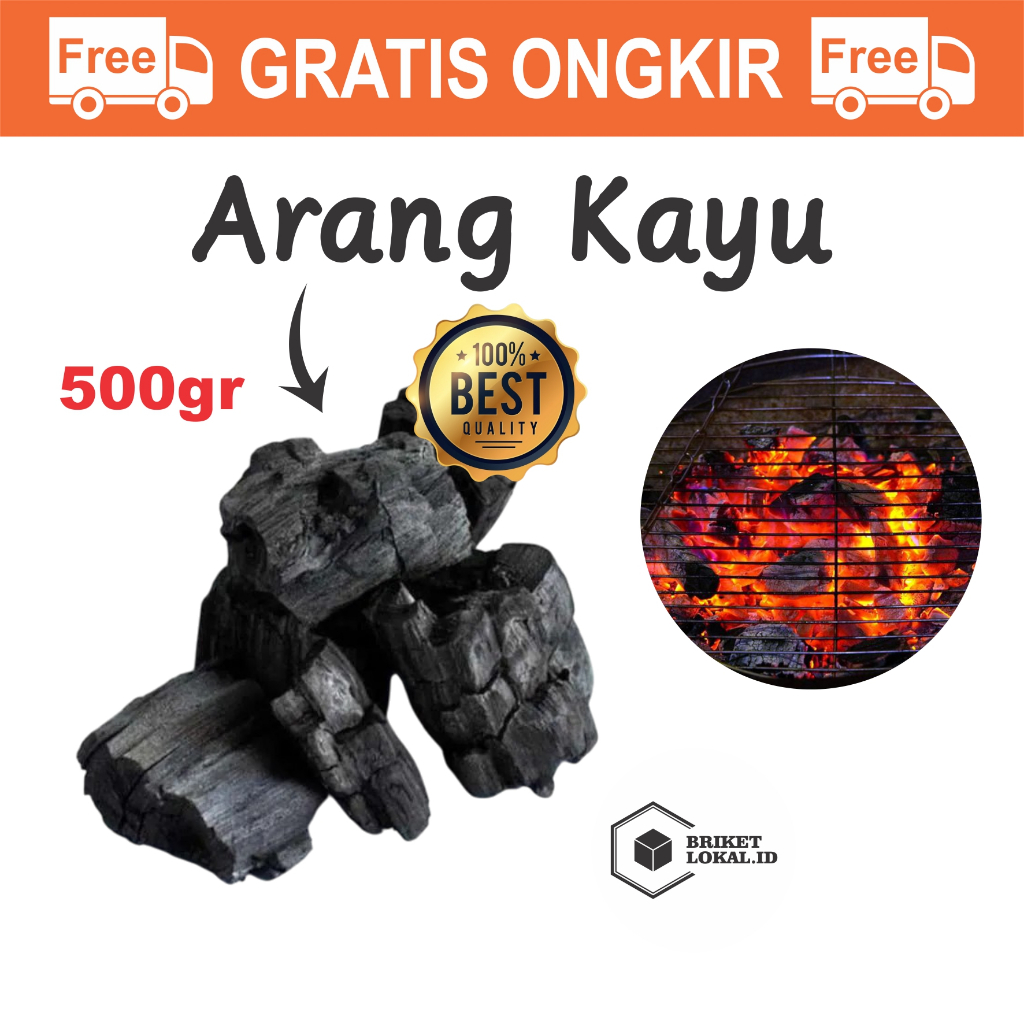 Jual 3.3 COD Arang Kayu 500gr Areng Bakar Pemanggang Sate BBQ Jagung Bakar | Shopee Indonesia