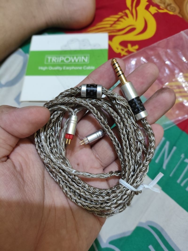 Jual Kabel IEM Headset Tripowin Zonie Grey 2 Pin 4.4 | Shopee Indonesia